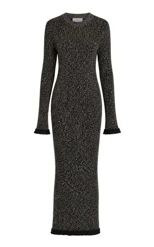 MARGHERITA MACCAPANI Sara Cotton-blend Midi Dress - Black