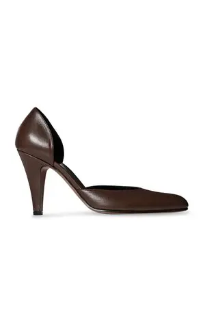 THE ROW Ornella D'orsay Leather Pumps - Brown