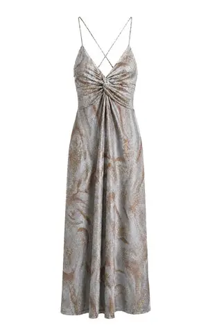 MARGHERITA MACCAPANI Knotty Cotton-blend Jacquard Maxi Dress - Multi