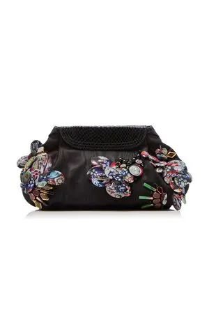 Dries Van Noten Blossom Embellished Jacquard Clutch