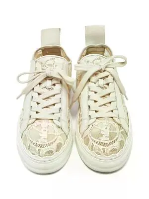 Chloé Lauren Lace-up Sneakers - White