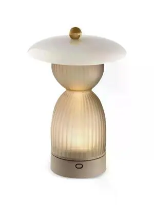 NASONMORETTI Jingasa Ribbed-glass Table Lamp - Neutrals
