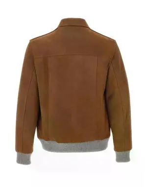 VOLFAGLI FIRENZE David Buccio Suede Bomber Jacket