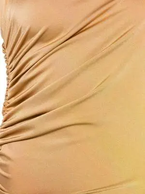 Amen One-shoulder Ruched Maxi Dress
