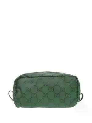 Gucci Gg Nylon Cosmetic Pouch - Green
