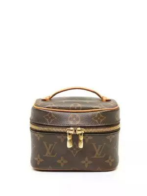 LOUIS VUITTON Monogram Nice Nano Case Vanity Bag - Brown
