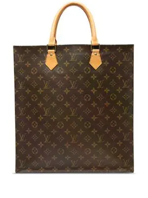LOUIS VUITTON Monogram Sac Plat Tote Bag - Brown