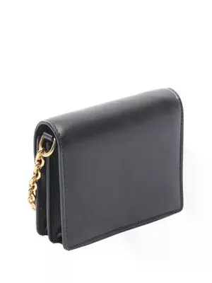 Celine Mini Calfskin Triomphe Wallet On Chain Crossbody Bag - Black