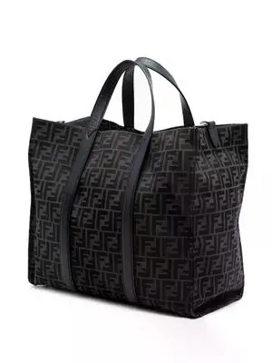 Fendi Zucca Jacquard Shopper Tote Satchel