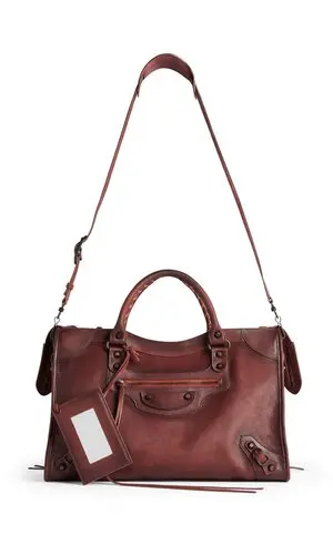 Balenciaga Le City Medium Leather Bag - Red