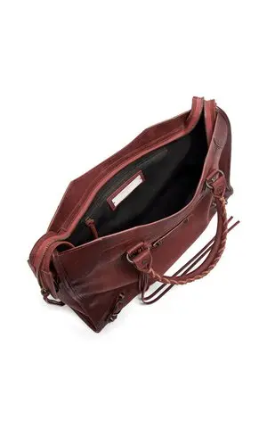 Balenciaga Le City Medium Leather Bag - Red