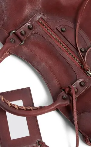 Balenciaga Le City Medium Leather Bag - Red