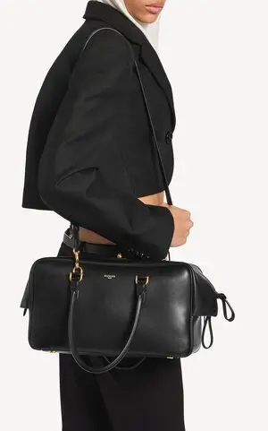 Balenciaga Le 7 Medium Leather Bowling Bag