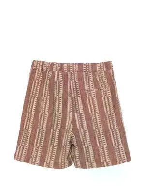 COSTUMEIN Geometric Pattern Elasticated Waist Shorts