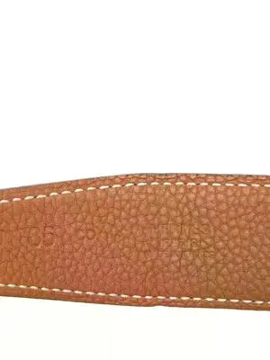 Hermès 2011 Togo And Box Calf H Strié Reversible Belt