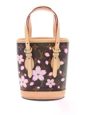 LOUIS VUITTON Monogram Cherry Blossom Nano Bucket Bag - Brown