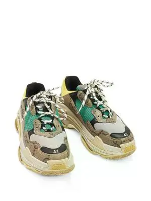 Gucci Balenciaga X Triple S Gg Canvas Sneakers