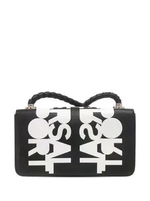 Burberry Bicolor Printed Leather Passport Crossbody Bag