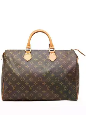 LOUIS VUITTON Monogram Speedy 35 Boston Bag - Brown