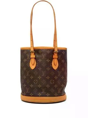 LOUIS VUITTON Monogram Petit Bucket Bag - Brown