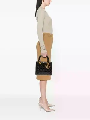 Dior Patent Cannage Lady Satchel