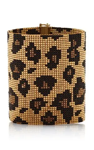 SILVIA FURMANOVICH 18k Yellow Gold Leopard Woven Bead Bracelet