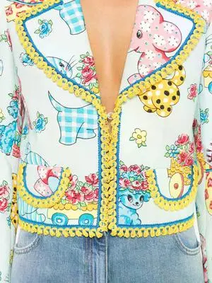 Moschino Graphic Print Pom-pom Jacket