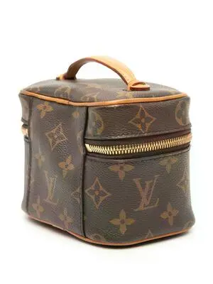 LOUIS VUITTON Monogram Nice Nano Case Vanity Bag - Brown