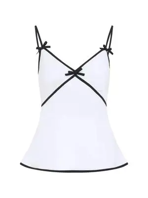 Moschino Spaghetti Strap Bow Detail Top