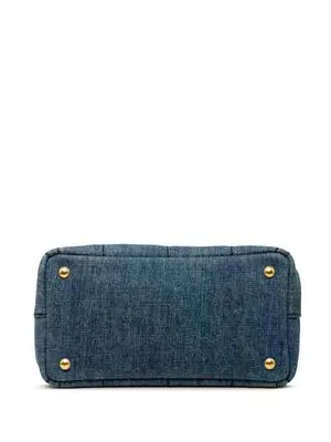 Prada Canapa Logo Satchel - Blue