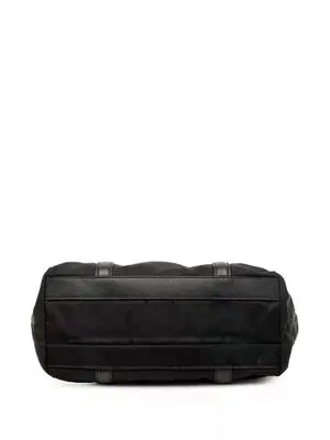 Prada Saffiano Trimmed Tessuto Tote Bag