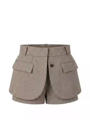 Monse Checked Mini Shorts