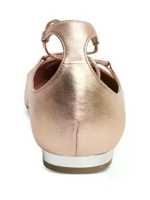AQUAZZURA Gabi Lace-up Ballet Flats - Pink