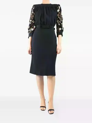 Miu Miu Embellished Open-back Midi Dress