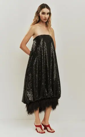 Aje Elysian Sequin Midi Dress