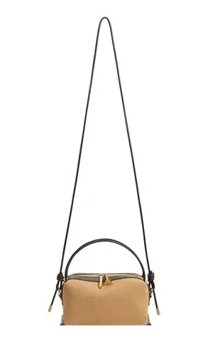 VERAFIED Gold Suede Café Mini Bag