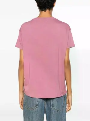 BLAUER. Logo-print Leopard-pattern T-shirt - Pink