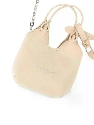 GIANNI CHIARINI Dua Hammered-leather Keyring - Neutrals