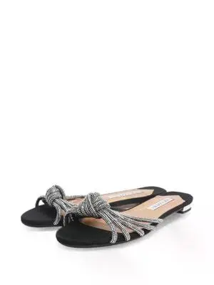 AQUAZZURA Knot Diamante Sandals