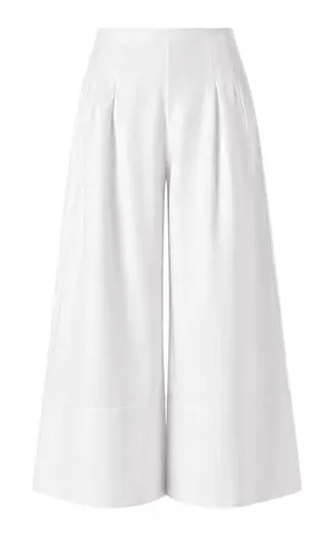 Chan Luu Dupioni Ultra Wide Leg Pants - White