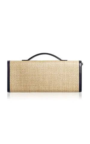 Bottega Veneta Andiamo Raffia Clutch