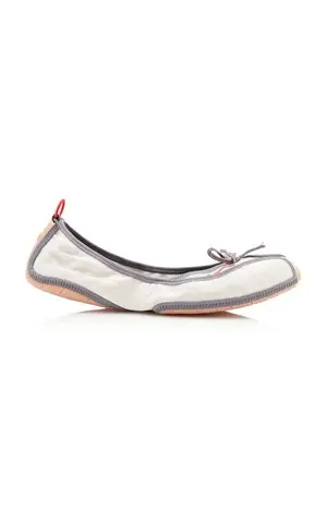 Balenciaga Satin Ballet Flats - White