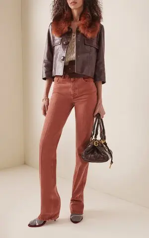 Chloé Lace-trimmed Silk Tank Top