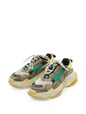 Gucci X Balenciaga Triple S Gg Canvas Sneakers - Neutrals