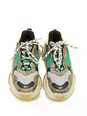 Gucci Balenciaga X Triple S Gg Canvas Sneakers