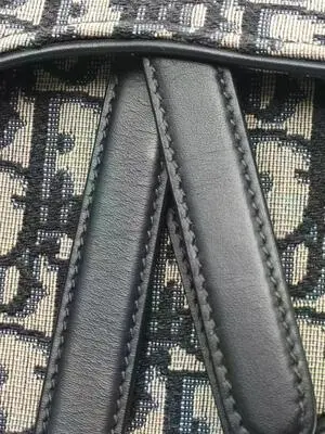 Dior Mini Oblique Canvas Saddle Bag Satchel - Blue
