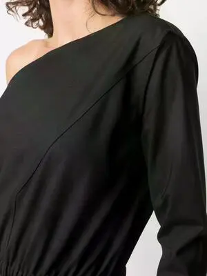 Rick Owens Asymmetric One-shoulder Playsuit