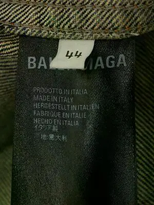 Balenciaga Logo Embroidered Denim Jacket