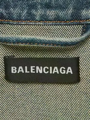 Balenciaga Logo Embroidered Denim Jacket