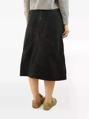 ISABEL MARANT VINTAGE Faded Denim Midi Skirt